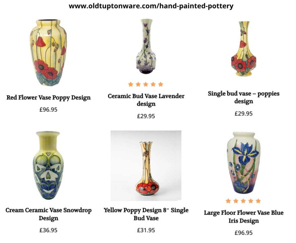 Hand painted pottery designs - Old Tupton Ware